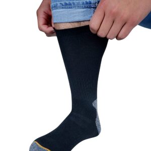 Foemo 6 Pairs of Performance Socks for Men - Versatile and Supportive, with Reinforced Heel and Toe (Black)