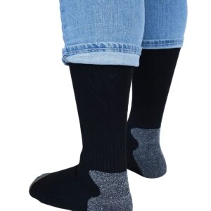 Foemo 6 Pairs of Performance Socks for Men - Versatile and Supportive, with Reinforced Heel and Toe (Black)