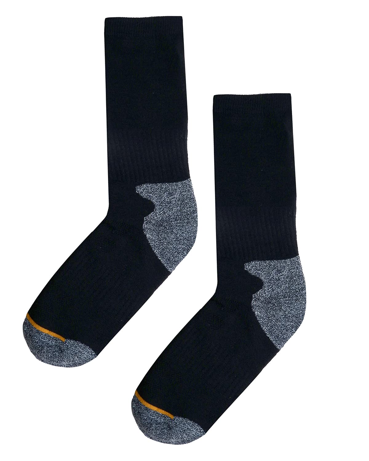 Foemo 6 Pairs of Performance Socks for Men - Versatile and Supportive, with Reinforced Heel and Toe (Black)