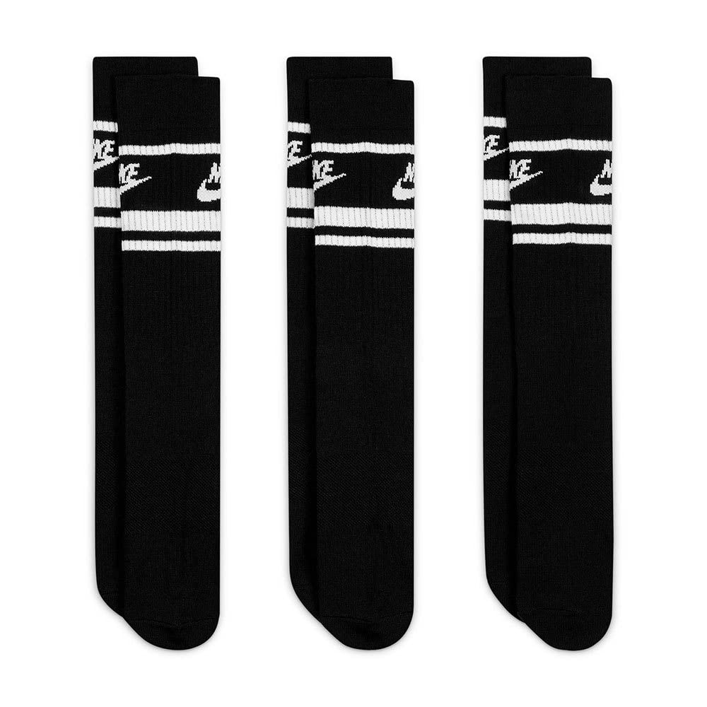 Nike Move To Zero Black/White Men's 3 Pack Crew Socks Size XL