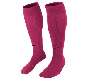 unisex nike classic ii cushion over-the-calf football sock (vivid pink/black, l)