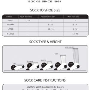 TCK Performance Baseball/Softball Socks (Black/White/Orange, Large)