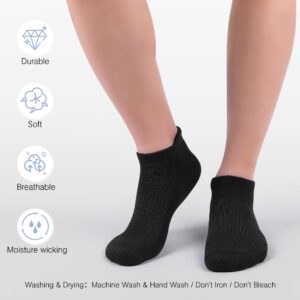 Felicigeely Ankle Athletic Running Socks Low Cut Sports Socks Breathable Cushioned Tab Socks for Men Women 6 Pairs