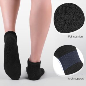 Felicigeely Ankle Athletic Running Socks Low Cut Sports Socks Breathable Cushioned Tab Socks for Men Women 6 Pairs