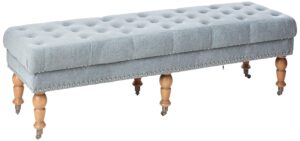 linon bench, blue