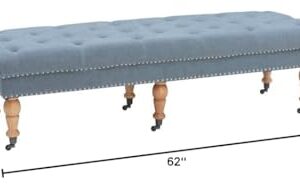 Linon Traditional Bench in Gray