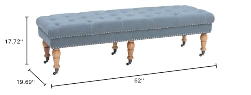 Linon Traditional Bench in Gray