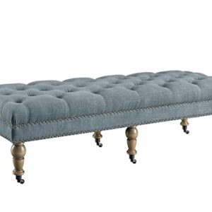 Linon Traditional Bench in Gray