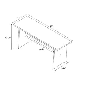 Linon Ardmore Kitchen Nook Set, White