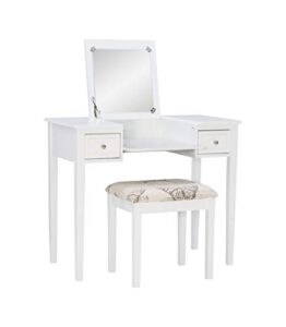 linon vanity set white