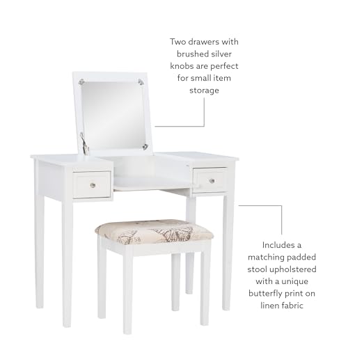 Linon Vanity Set White