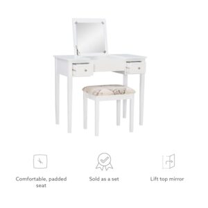 Linon Vanity Set White