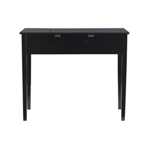 Linon Home Dcor Linon Black Butterfly Stool Vanity Set with Bench, 36"w x 18"d x 30"h,