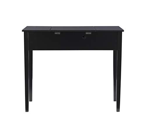 Linon Home Dcor Linon Black Butterfly Stool Vanity Set with Bench, 36"w x 18"d x 30"h,