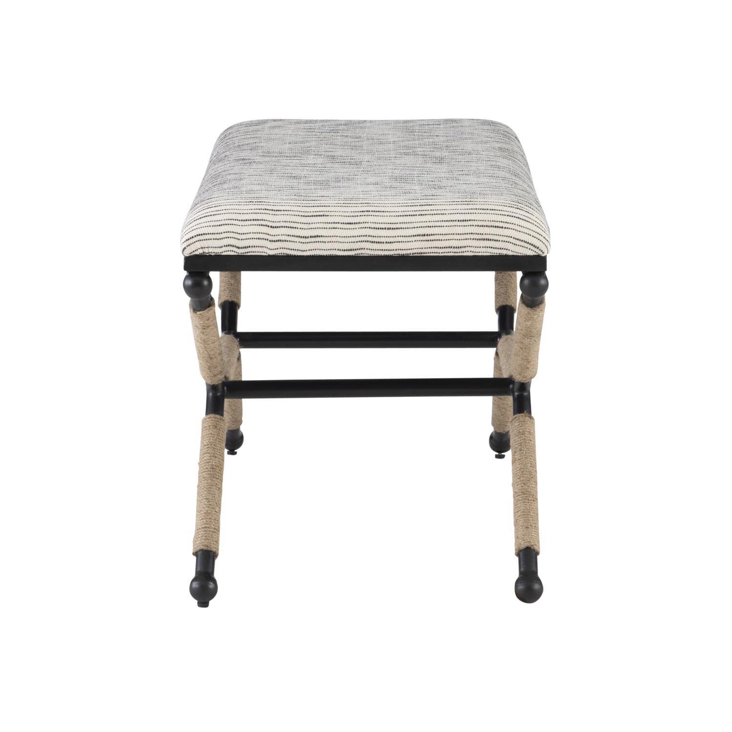 Linon Ashburn Campaign Bench Striped