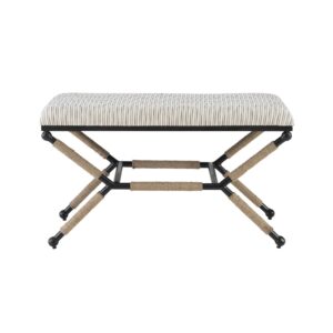 Linon Ashburn Campaign Bench Striped