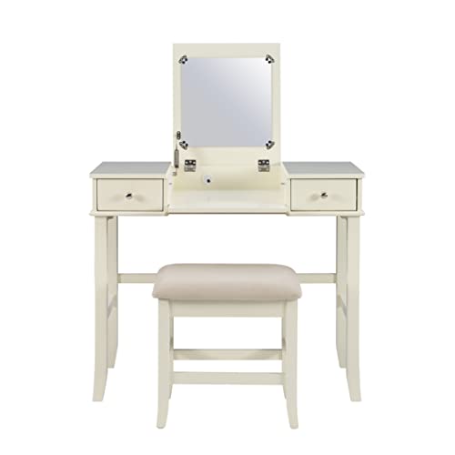 Linon Set, Cream Jackson Vanity, 30" x 36" x 18",