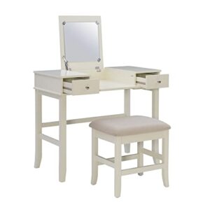 Linon Set, Cream Jackson Vanity, 30" x 36" x 18",