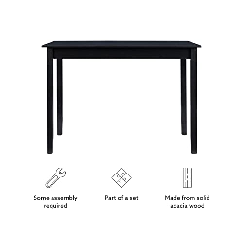 Linon Dark Charcoal Wooden Tavern Carter Table, Counter Pub Height