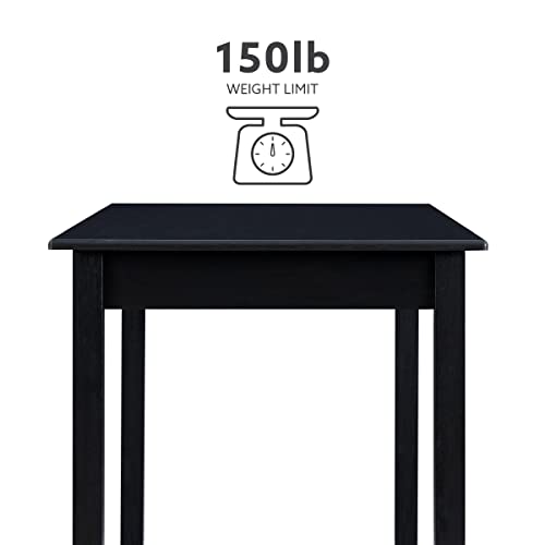 Linon Dark Charcoal Wooden Tavern Carter Table, Counter Pub Height