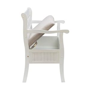 Powell Furniture Elliana Bench, White