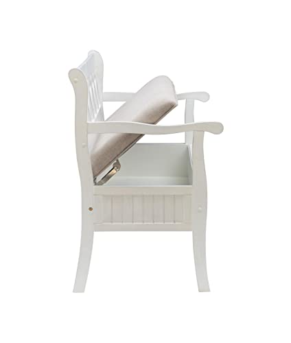 Powell Furniture Elliana Bench, White