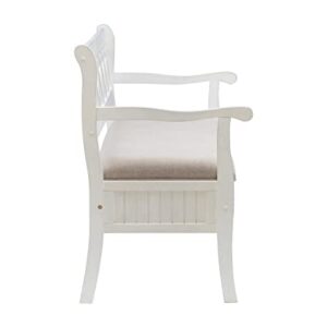 Powell Furniture Elliana Bench, White