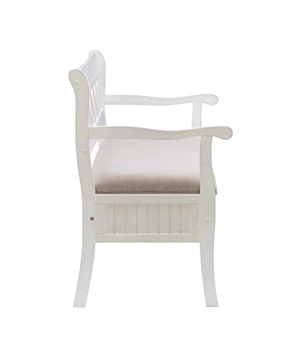 Powell Furniture Elliana Bench, White