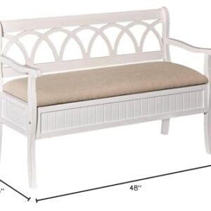 Powell Furniture Elliana Bench, White