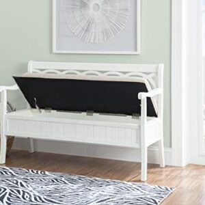 Powell Furniture Elliana Bench, White