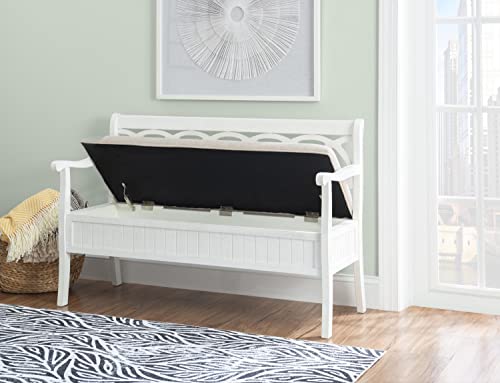 Powell Furniture Elliana Bench, White