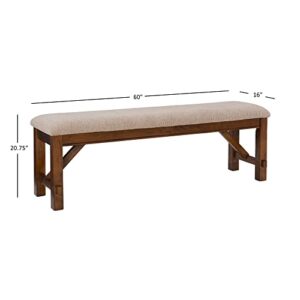 Powell Company Kraven Dining Bench, Hazelnut 60"L x 16"W x 20.25"H