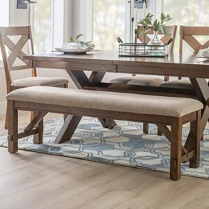 Powell Company Kraven Dining Bench, Hazelnut 60"L x 16"W x 20.25"H