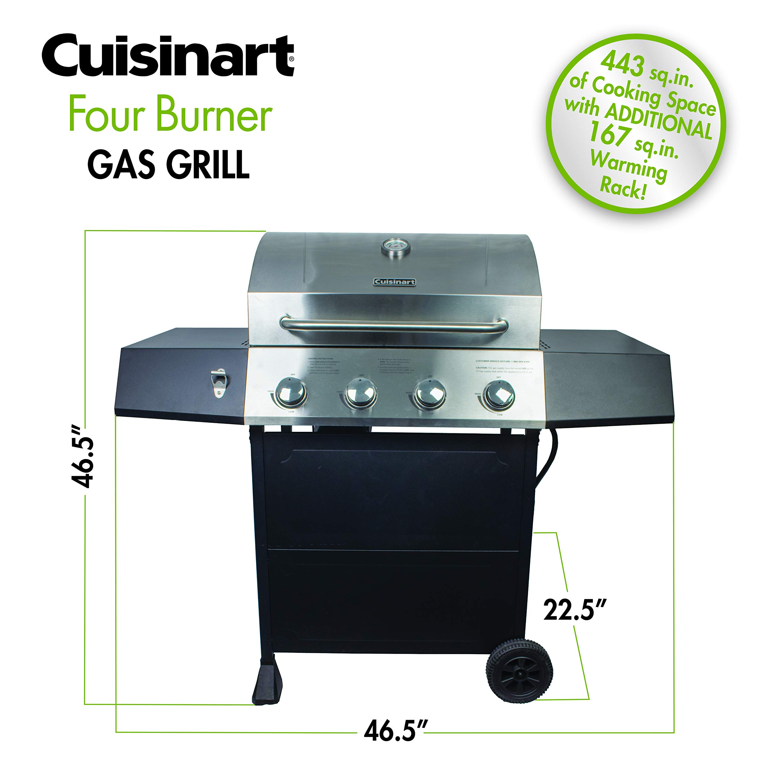 Cuisinart CGG-7400 Propane, 54 Inch, Full Size Four-Burner Gas Grill