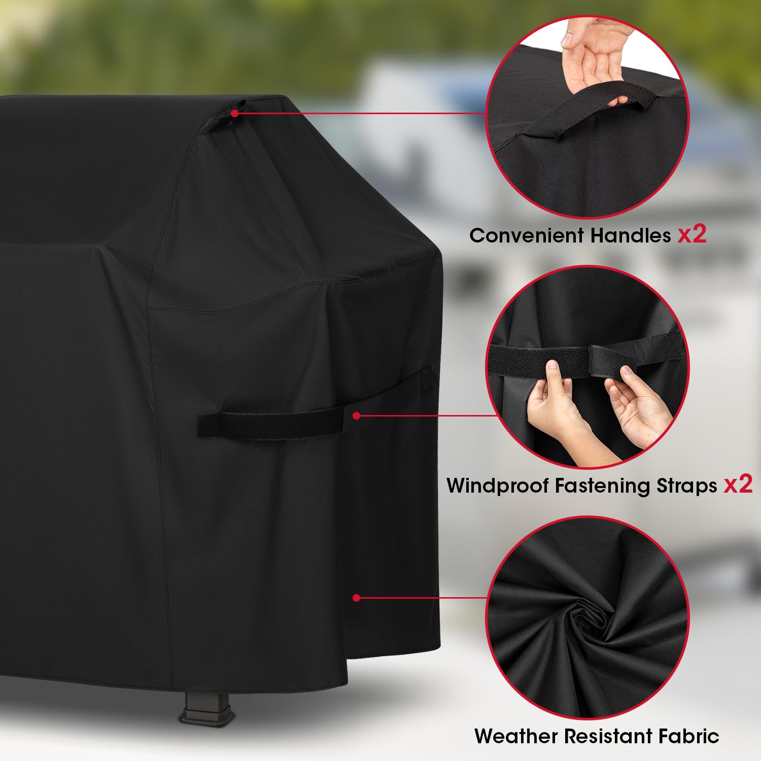 Unicook 51 Inch Grill Cover for Weber Spirit 300 and Spirit Il 300 Series Grills, Premium BBQ Grill Cover for Outdoor Grill, Heavy Duty Waterproof Fade Resistant, Compared to Weber 7139