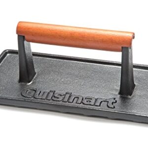 Cuisinart CGPR-221 Cast Iron Grill Press (Wood Handle), Weighs 2.1-pounds