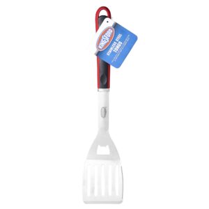 kingsford grill tools stainless steel bbq spatula with red & black handle| classic grill spatula | stainless steel grilling tools spatula| kingsford spatula for bbq grilling