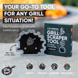 KITCHENNY Grill Scraper Gadget - Unique BBQ Grill Accessories, Perfect BBQ Gifts for Men Who Like Grilling, Grilling Gifts for Men, Dads Who Have Everything