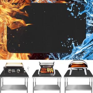 tohonfoo 24" x 31" grill mat fireproof for outdoor grill protecting prep barbecue table - heat resistant bbq tabletop grilling griddle pad, easy to clean & storage - waterproof & foldable, 1.2mm