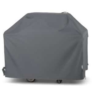 unicook grill cover for outdoor grill, 60 inch bbq cover, heavy duty waterproof, fade resistant, weather resistant, anti-rip, gas grill cover compatible with weber, char-broil, nexgrill, etc. grey