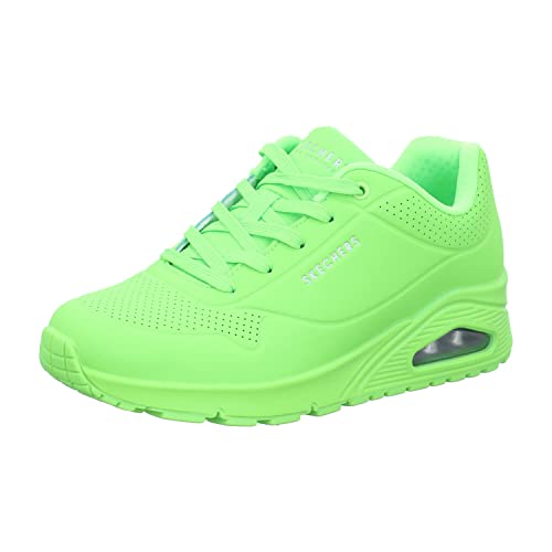 Skechers Women's Uno-Night Shades Sneaker, Lime, 7.5