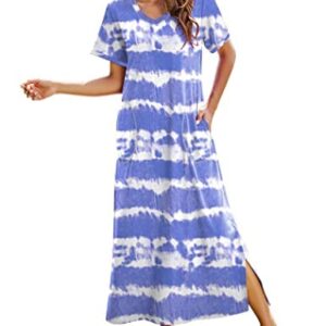 Ekouaer Loungewear Long Nightgown Women's Ultra-Soft Nightshirt Full Length Sleepwear with Pocket