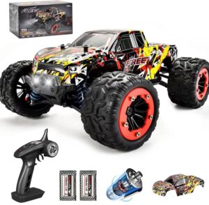 wiaorchi 1:18 scale 40+km/h high speed remote control car, 4x4 waterproof off road rc cars, fast 2.4ghz all terrain toy trucks gifts for boys and adults, 2 batteries for 40mins fun