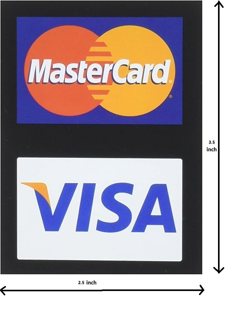 smartEshop MasterCard/Visa Credit Card Vinyl Decals Stickers (Pack of 4)