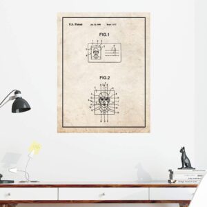 Biometric Security Process for Authenticating Identity and Credit Cards, Visas, Passports and Facial Recognition Patent Print Old Look with Border (8" x 10") M15691