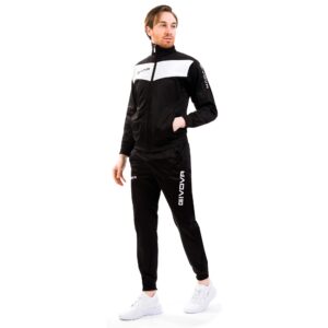 givova tuta visa tracksuit black/white xl