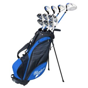 palm springs golf visa mens graphite hybrid club set & stand bag