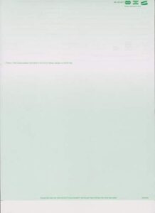 blank perforated statement paper - mastercard, visa, and discover logos (500 green)