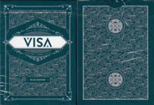 visa playing cards poker size deck uspcc custom limited edition (blue)