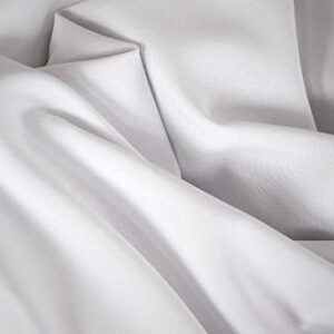 60" Wide (5ft Wide) x 100 Yards Roll -WHITE Polyester Fabric, Visa Polyester, Polyester Poplin, Polypoplin